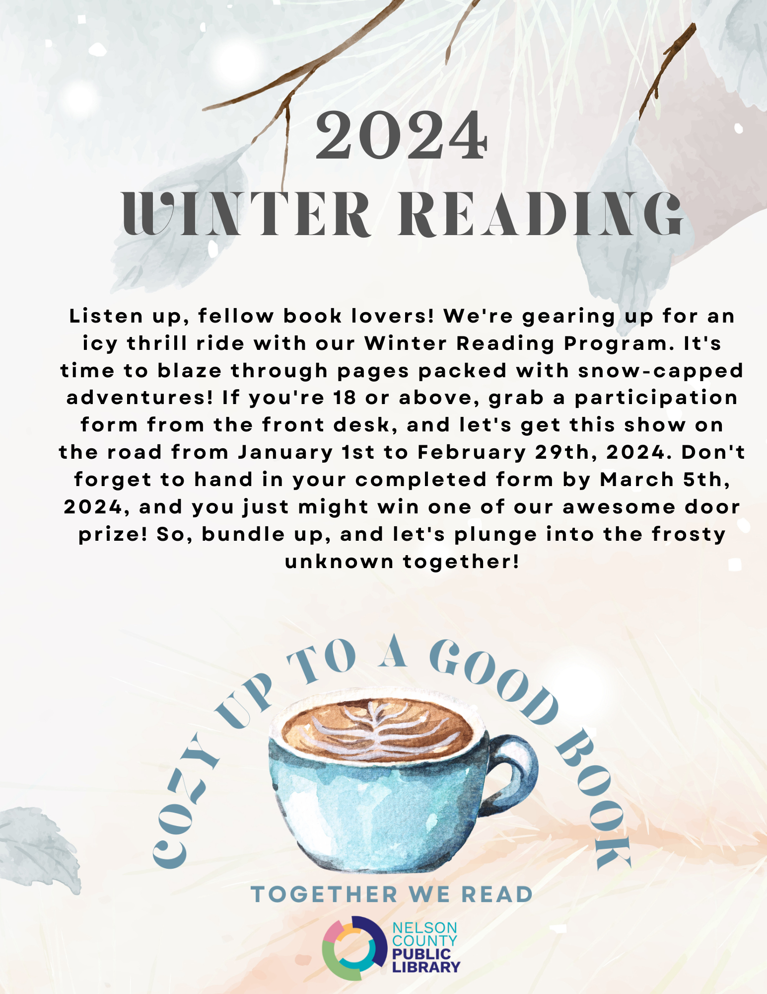 Adult Winter Reading 2024 | Nelson County Public Library